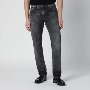 Dolce & Gabbana Slim-fit Jeans In Washed-effect Denim - Black