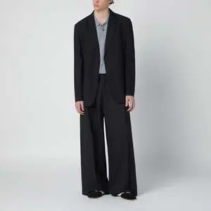 Ami Single-breasted Wool Jacket - Black