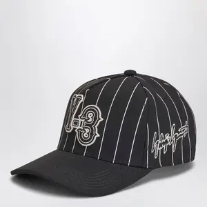 ADIDAS Y-3 Baseball Cap In Pinstripe - Black