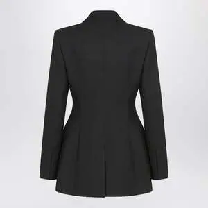 Balenciaga Hourglass Wool Twill Jacket - Black