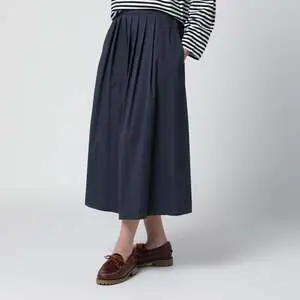 PT TORINO Pleated Cotton-blend Midi Skirt