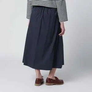 PT TORINO Pleated Cotton-blend Midi Skirt