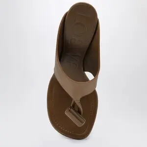 Loewe Toggle Sandal In Smooth Oak-colored Calf Leather