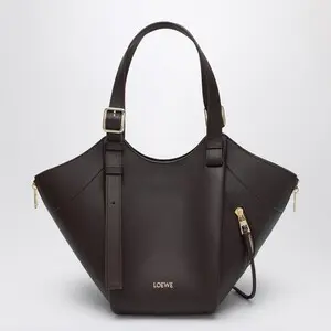 Loewe Hammock Flip Dark Chestnut Bag In Leather - Brown