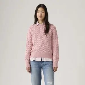 LEVI'S Boyfriend Cable Crewneck Pullover