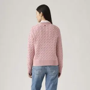 LEVI'S Boyfriend Cable Crewneck Pullover