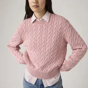 LEVI'S Boyfriend Cable Crewneck Pullover