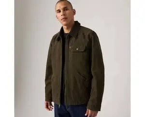 LEVI'S Cotton Canvas Depot Jacket With Blanket Lining - Olive