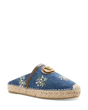 Valentino Garavani Embellished Espadrille Mules - Multi