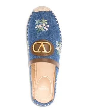 Valentino Garavani Embellished Espadrille Mules - Multi