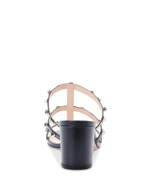 Valentino Garavani Studded Slide Sandals - Navy