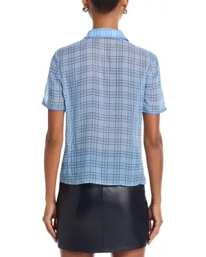 FRAME The Silk Plaid Shirt
