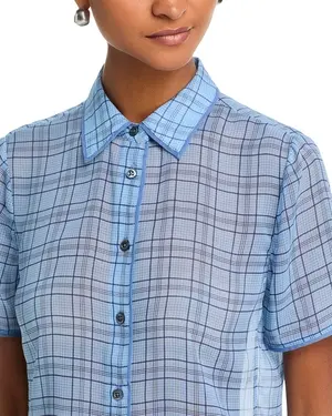 FRAME The Silk Plaid Shirt