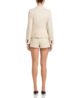FRAME The Striped Soho Shorts - Ecru Multi