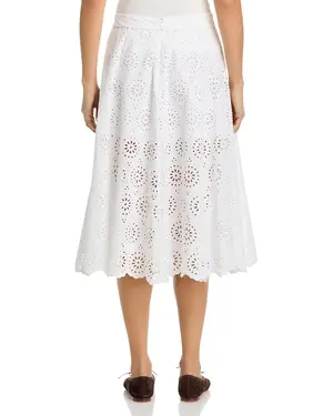 FRAME The Solstice Eyelet Skirt