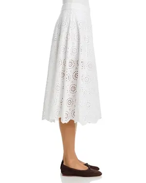 FRAME The Solstice Eyelet Skirt
