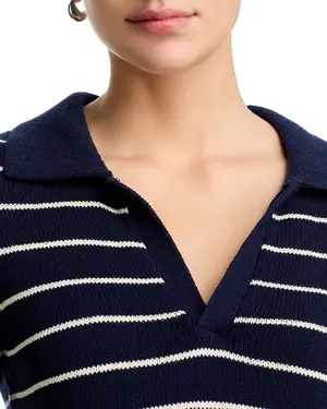 FRAME The Striped Short Sleeve Polo - Navy Multi