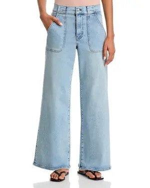 FRAME Modern Pocket High-rise Wide Leg Jeans