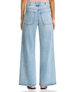 FRAME Modern Pocket High-rise Wide Leg Jeans