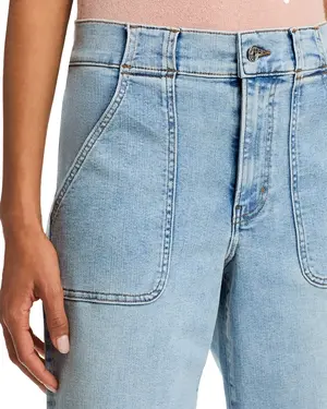FRAME Modern Pocket High-rise Wide Leg Jeans