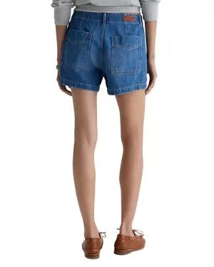 Ag Mid-rise Denim Utility Shorts - Gold Mountain