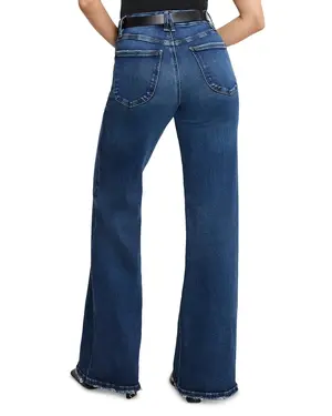 Good American Soft Tech Palazzo Jeans - Indigo