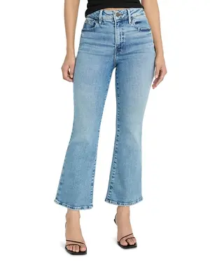Good American Soft Tech Good Legs Crop Mini Boot Jeans In Indigo1214 - Indigo