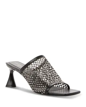 Stella McCartney Crystal Mesh 65 Mules - Black Crystal