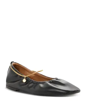 Stella McCartney Embellished Stretch Ballet Flats - Black