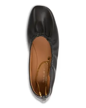 Stella McCartney Embellished Stretch Ballet Flats - Black
