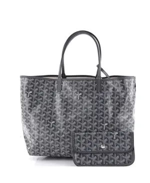 Goyard Pm Saint Louis Tote Coated Canvas - Gray