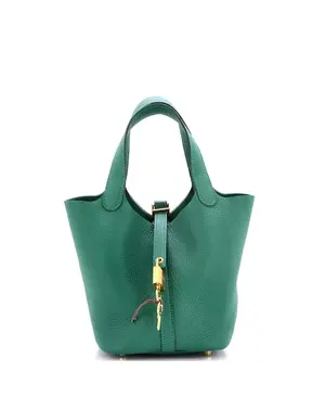 HERMES Pm Picotin Lock Bag Clemence - Green