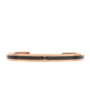 BVLGARI B.zero1 Cuff Bracelet In 18k Rose Gold And Stainless Steel - Pink