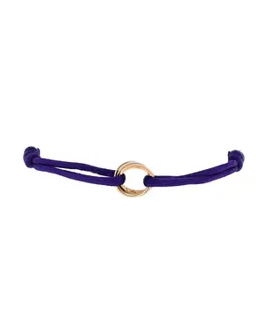 CARTIER Trinity On Cord Bracelet Silk Cord With 18k Tricolor - Gold