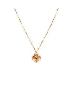 VAN CLEEF & ARPELS Sweet Alhambra Pendant Necklace 18k Rose Gold - Pink
