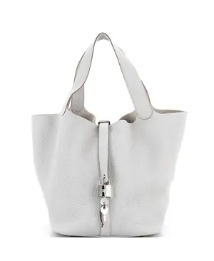 HERMES Gm Picotin Lock Bag Clemence - Gray