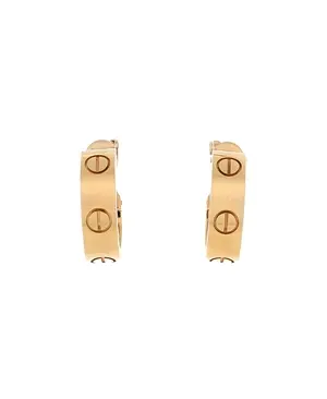 CARTIER 5.5 Love French Clip Hoop Earrings 18k - Gold