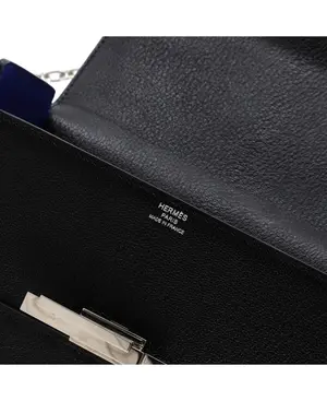 Hermès Cinhetic Top Handle Bag Verso Chevre Mysore - Black
