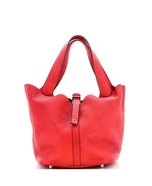 HERMES Mm Picotin Lock Bag Clemence - Red