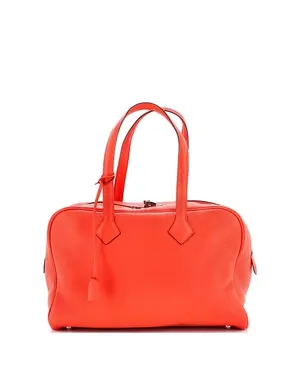 HERMES 35 Victoria Ii Bag Clemence - Red