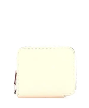 HERMES Compact Azap Zip Around Wallet Silk'in Epsom - Neutral