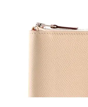 HERMES Compact Azap Zip Around Wallet Silk'in Epsom