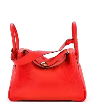 HERMES 30 Lindy Bag Clemence - Red