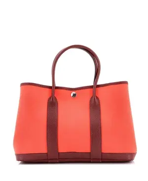 Hermès 30 Garden Party Tote Toile And Leather - Pink