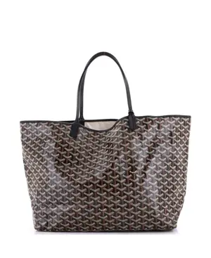 Goyard Gm Saint Louis Tote Coated Canvas - Black