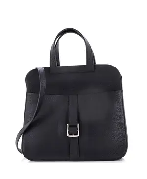 HERMES 31 Halzan Bag Clemence - Black