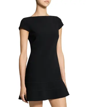 Theory Tiered Seam Cap Sleeve Dress