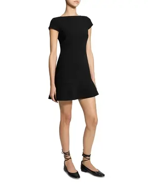 Theory Tiered Seam Cap Sleeve Dress