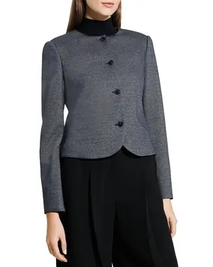 Theory Herringbone Tweed Jacket
