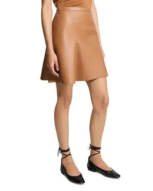 Theory Leather Mini Skirt